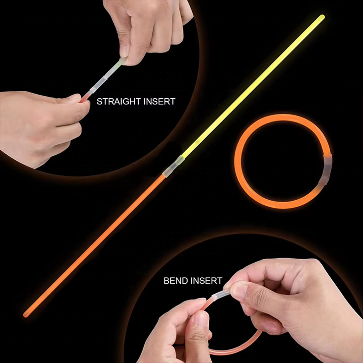 100pcs/Pack 8-Inch Neon Glowing LED Bracelet Sticks Party Supplies ...
