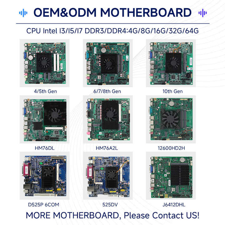 DC_IN Triple Displays Motherboard - 4TH 5TH GEN Core I3 I5 I7