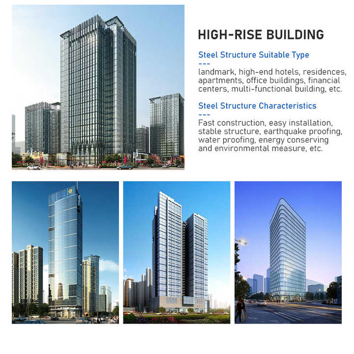 Prefabricated High Rise Steel Structure - Durable & Versatile