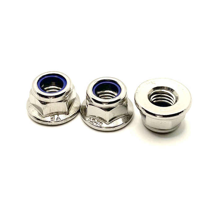 M3 M10 Hexagon Flange Self Lock Nut Zinc Din 6926 Nylon Insert Hex ...