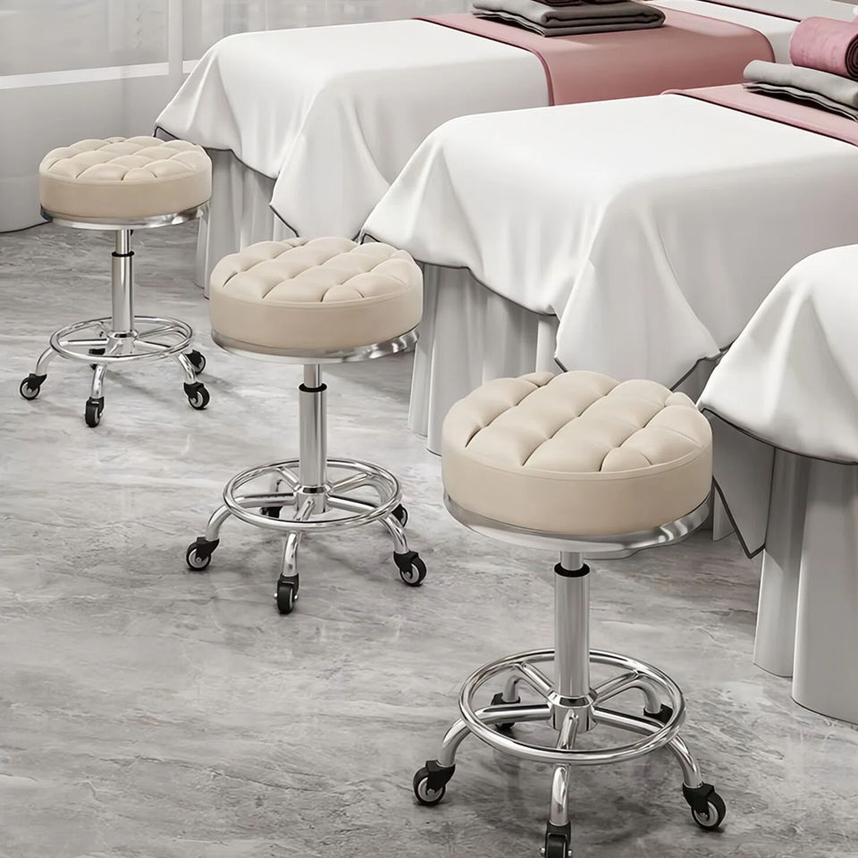 Leather Modern Commercial Salon Chairs Stool Beauty Client Chair Nail ...