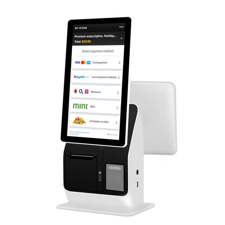 Payment Selfservice Kiosk POS System - Touch Screen Ordering