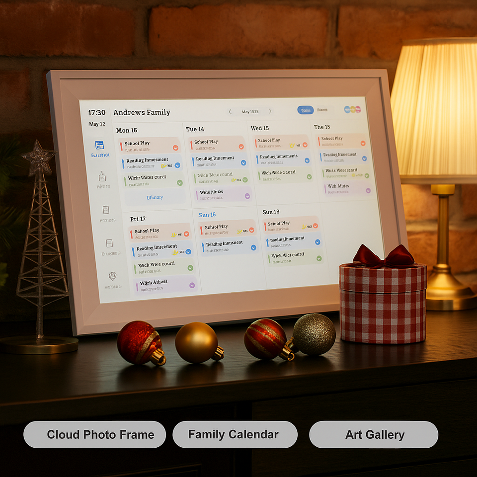 Digital Calendar Task Organizer Touch Screen WiFi Clock MP4 Playback ...