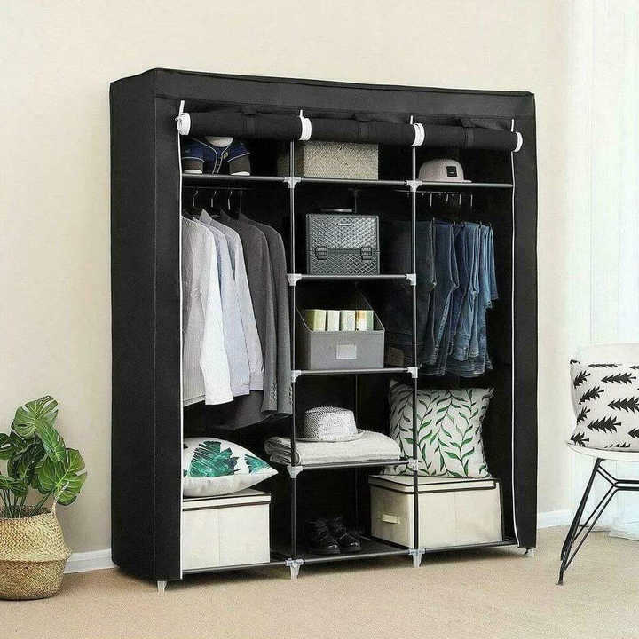 Cheap Non-Woven Fabric Wardrobe Clothes Storage Simple Cloth Wardrobe ...