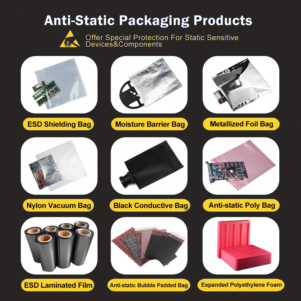 ESD Electrostatic Discharge Shielding Bag Anti Static Film Packaging ...