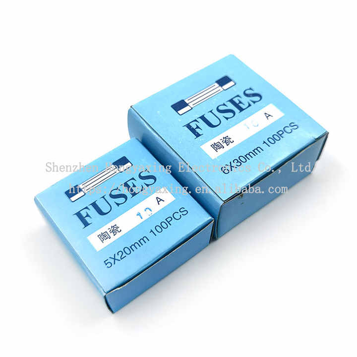 100pcs High Quality Fast Acting Ceramic Fusible Fuses 5*20mm/6*30mm ...