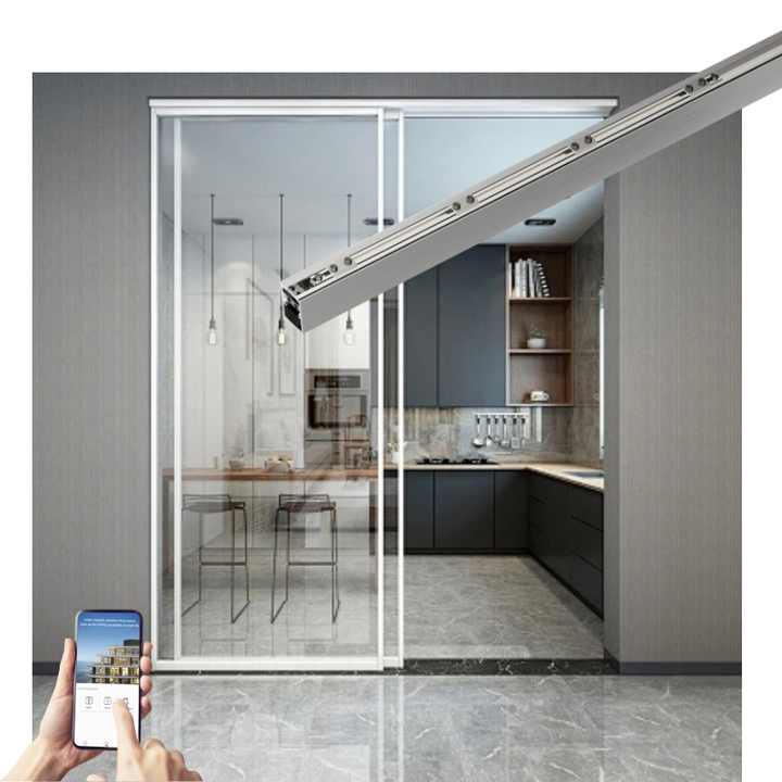 90kg Automatic Glass Sliding Door System Electric Opener Aluminium ...