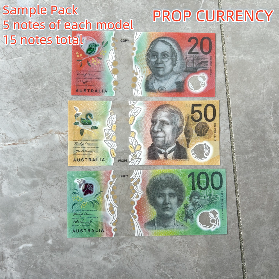 ULTRATHIN Quality Aud Prop Money Australian Prop Money Clear Polymer ...