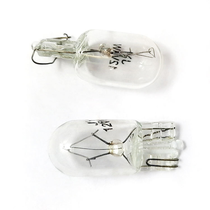 Automotive Wedge Base 12v T10 Auto Bulb Halogen Bulbs White Yellow ...