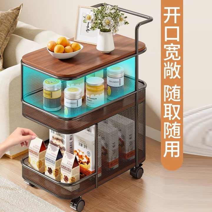 Multi-Layer Movable Trolley Storage Rack Metal Food Container for ...