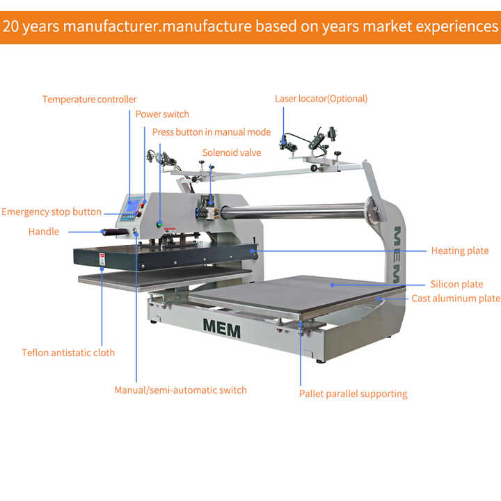 Manufacturer Wholesale Mem 4050 Pneumatic Double Platen Heat Press ...