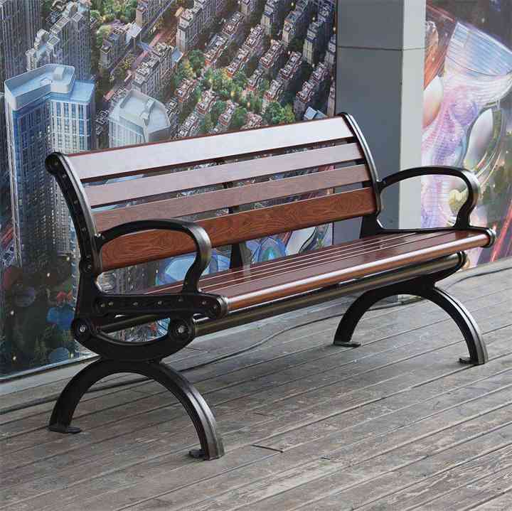 Outdoor Seating Aluminum Fiberglass Park Bench with Plastic Wood Design ...