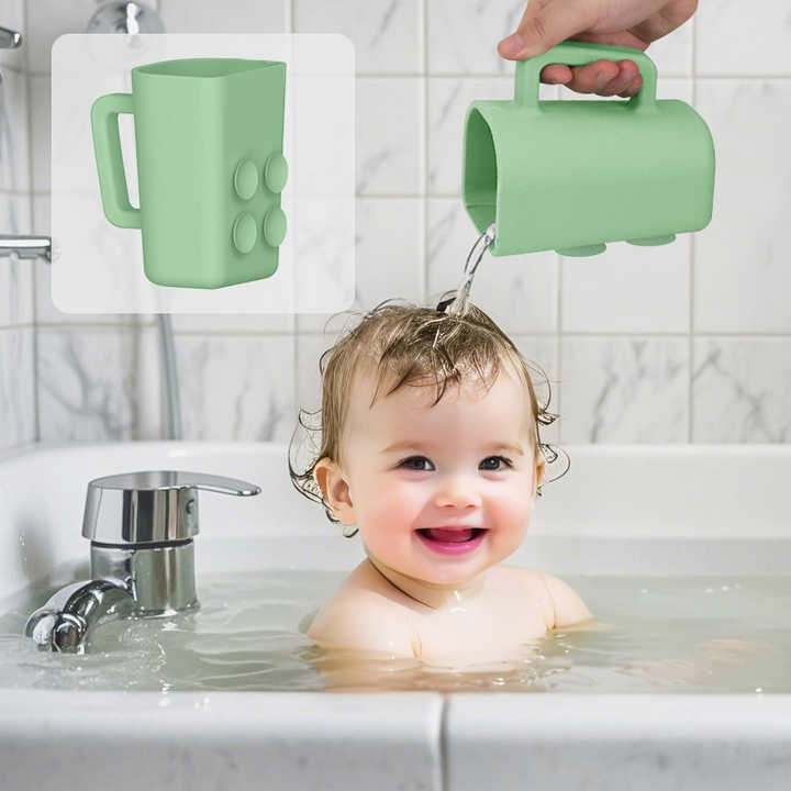 Portable Eco Silica Rain Wash Toy Bathing Rinser Hair Shampoo Silicone ...