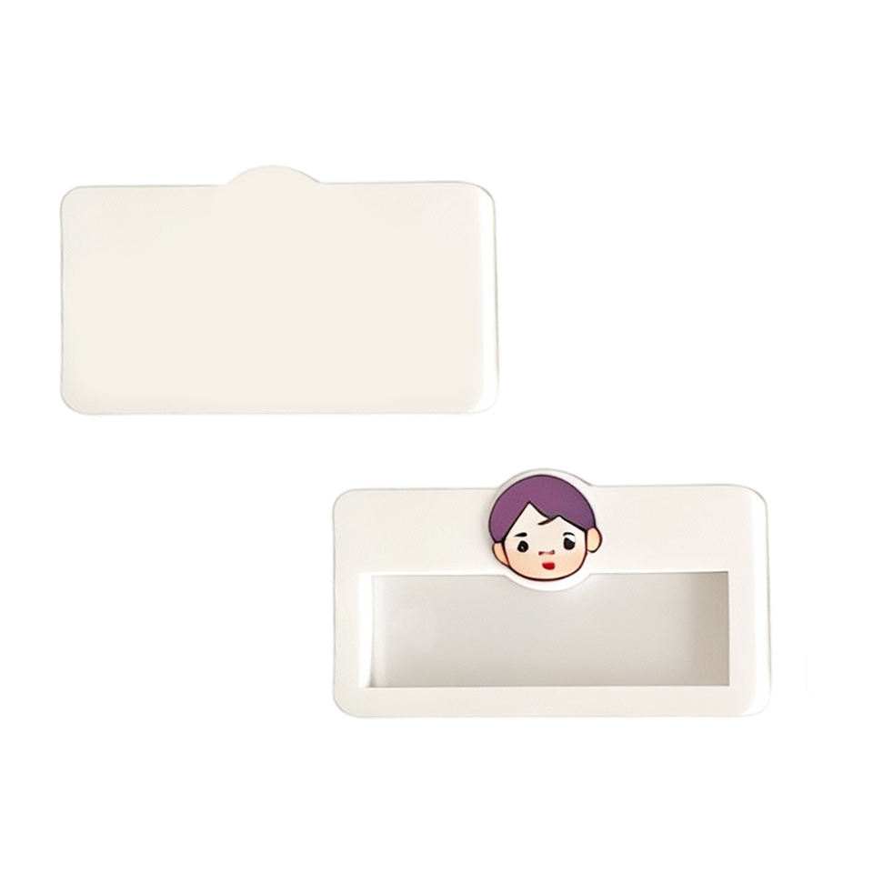 Custom Reusable PVC Name Tags Personalized Logo Rubber Soft Brand ...