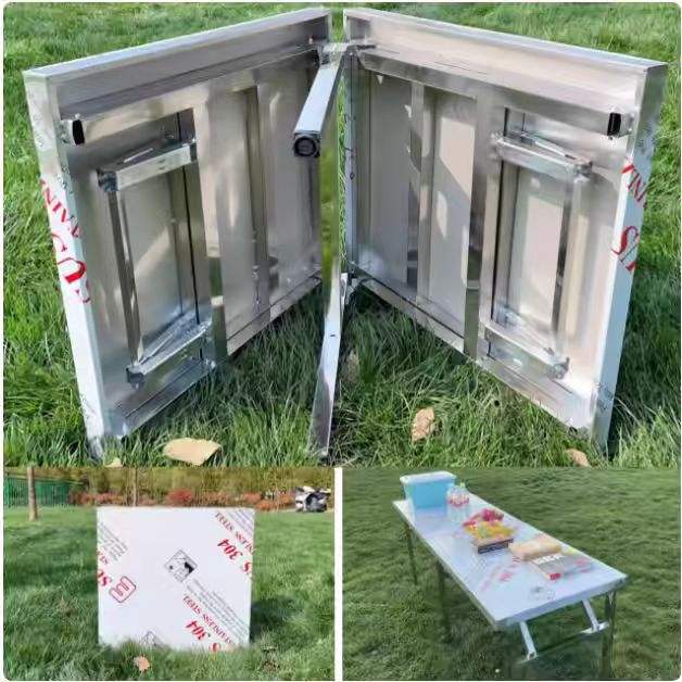 Stainless Steel Galvanized Legs Folding Table Portable Barbecue/Night ...