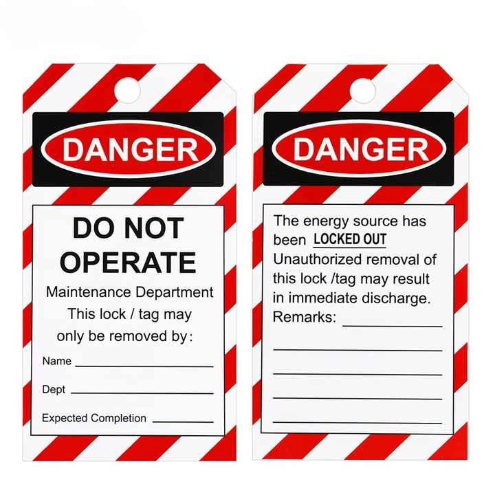OEM HiLink Safety PVC Lockout Tagout Tags Waterproof Danger Warning ...