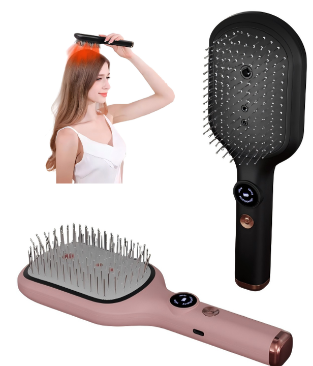 New Red Light Hair Care Comb Vibration Massage Air Cushion Comb Smart ...