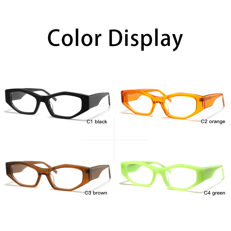 New Arrival Stylish Polygon Optical Acetate Frame With Candy Color High ...