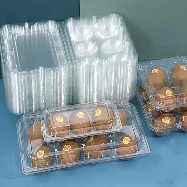 Transparent PET Plastic Packaging Boxes 3 Holes Kiwifruit Orange ...