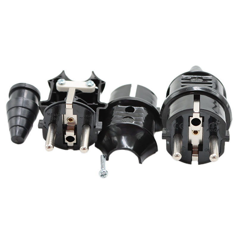 EU Wiring Plug with CE Mark - Waterproof Schuko Power Plug