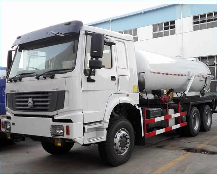 High Pressure Vacuum Sewage Suction Truck with 6 10 15 CBM Capacities ...
