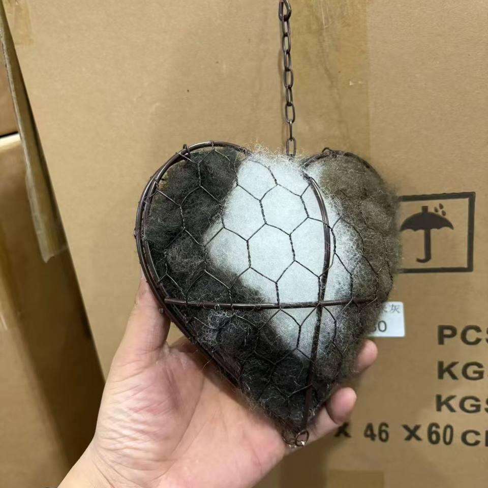 Garden Decorations Handmade Alpaca Fiber Bird Nesting Heart Birds Nests ...
