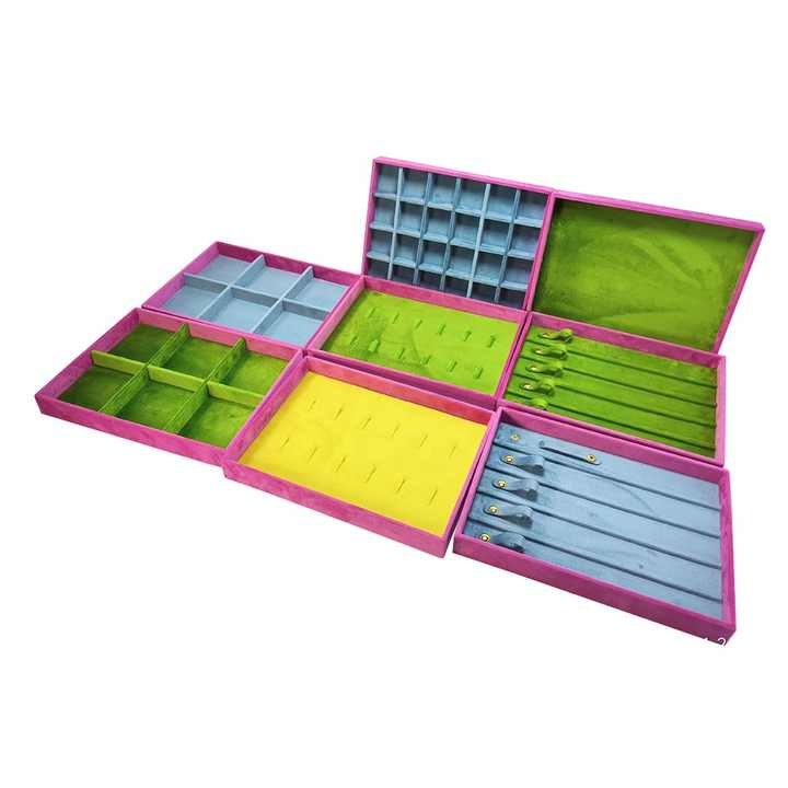 Custom Luxury Presentation Rings Necklace Charms Store Counter Plush ...