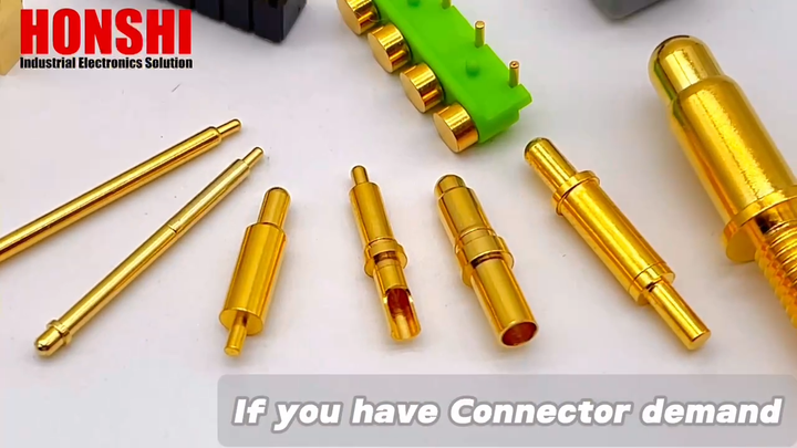 Pogo Pin Connector 3P 2.54mm Brass Spring Laoded Female Ball Plunger ...