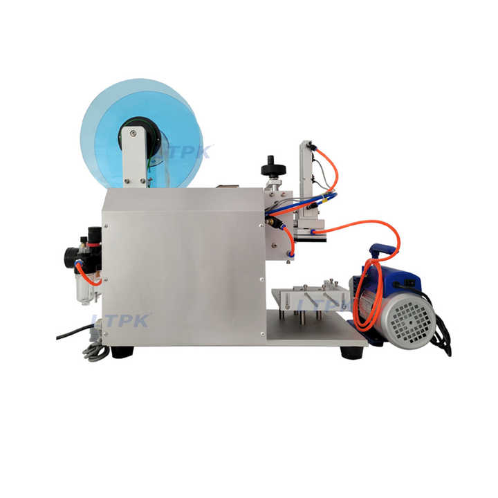 LT-60 High Speed Semi-automatic Flat Surface Labeling Machine Jar Top Cap Stickers Tabletop ...