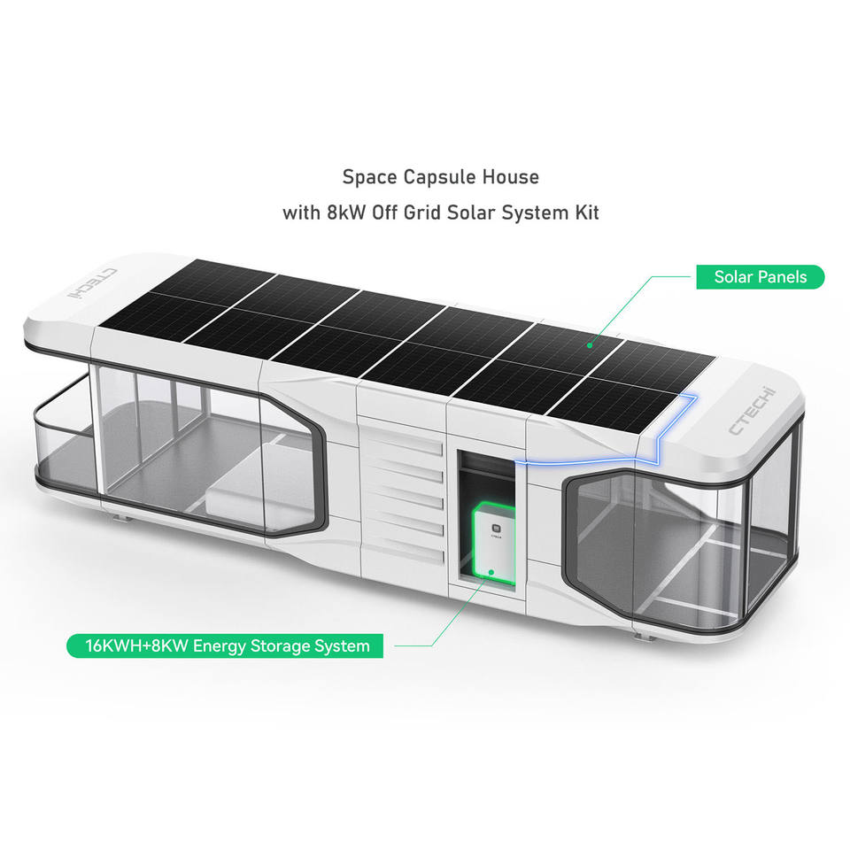 Prefab Modern Space Capsule House with Solar Power System