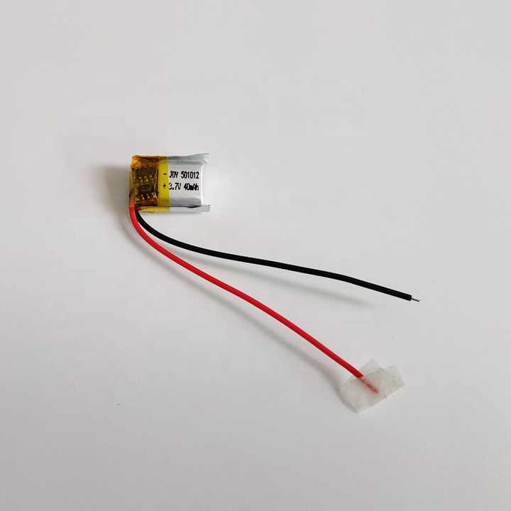 Small Size Rechargeable 501012 3.7V 40mah Li Polymer Battery Pack with PCB