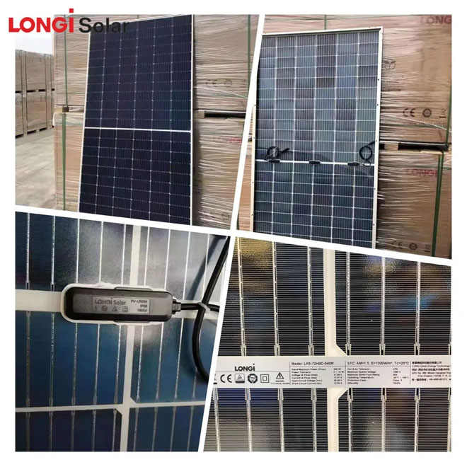 Longi Himo 7 9 Bifacial 550W PV Solar Panels Dual Glass Mono Photovoltaic 550 Watts 580W 585W ...