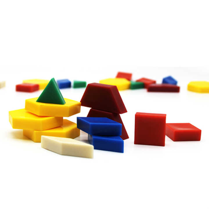 Set of 250pcs Educational Plastic Puzzle Toys 1cm Pattern Blocks with ...