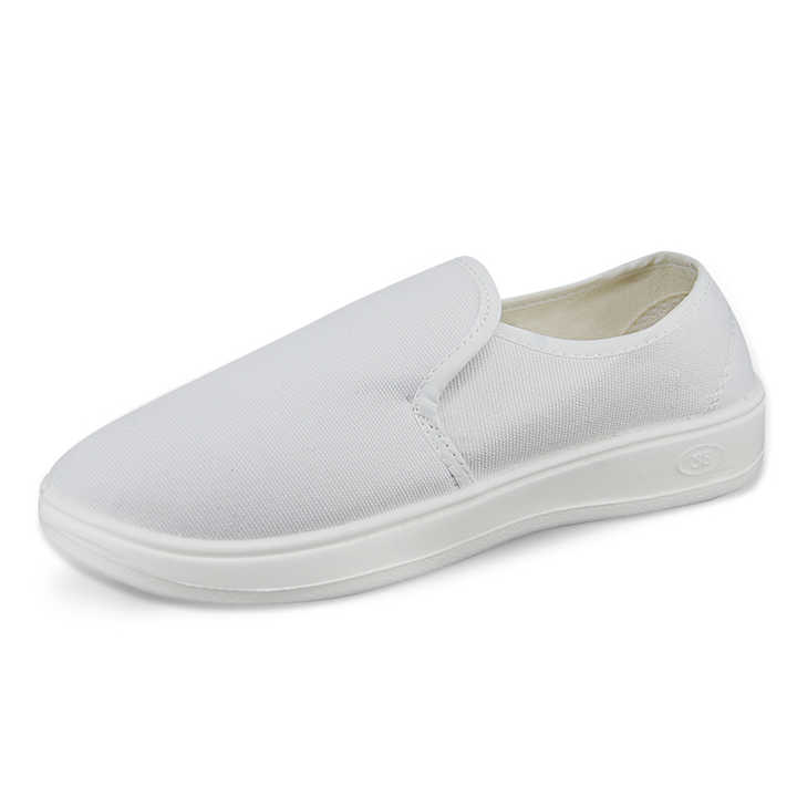 H-3508 Anti-Static Soft Sole Slip-On Canvas Shoes Dustproof Breathable ...