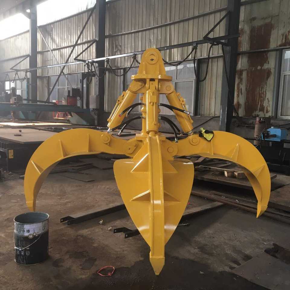 Excavator Wood & Stone Grabber 360-Degree Rotating Hydraulic Peel ...