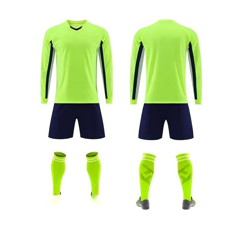 Yellow Green Football Uniforms Comfortable High Quality Soccer Uniform ...