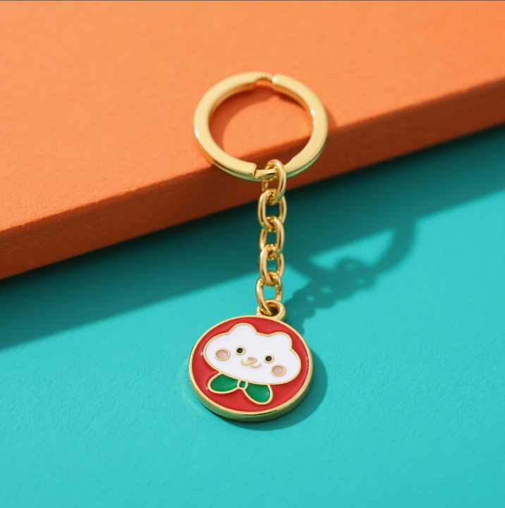 Metal Key Rings Personalized Your Own Logo Custom 3D Letter Logo Silver ...