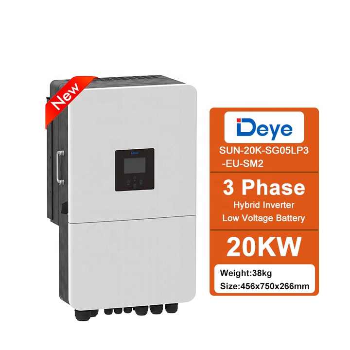 Deye 3 Phase Hybrid Inverter SUN-20K-SG05LP3-EU-SM2 12kw 14kw 15kw 16kw 18kw 20kw with 48V ...