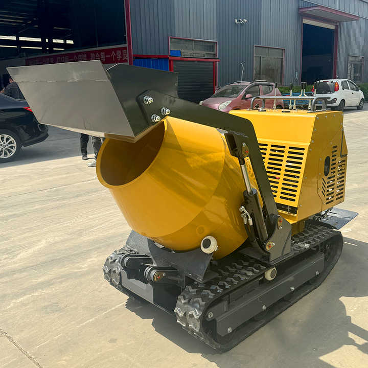New Product Mini Crawler Type Cement Concrete Mixer Self Loading 300L ...