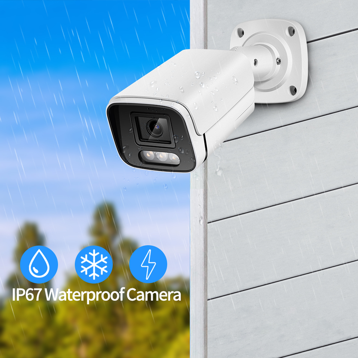 8MP AI Face Detection Waterproof CCTV System for Security