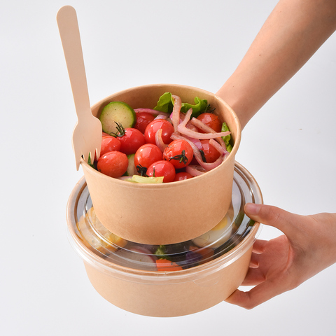Disposable Takeaway Lunch Food Paper Bowl with Interlayer Tray