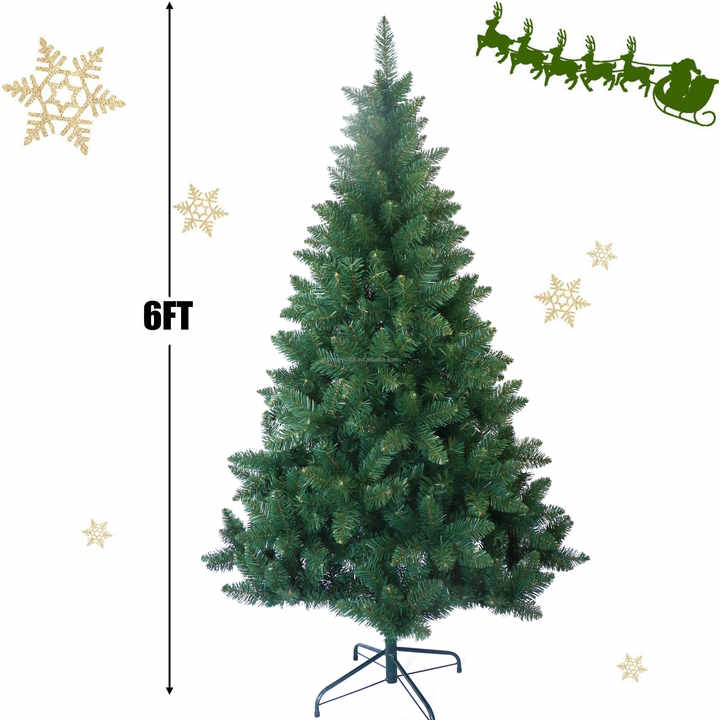 Customizable 6ft 7ft 8ft 9ft PVC Artificial Christmas Tree with Metal ...