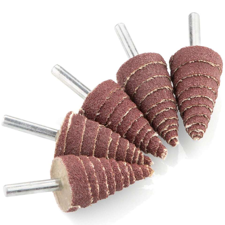 6MM Conical Sandpaper Tapered Cone Grinding Head for Detail Polishing