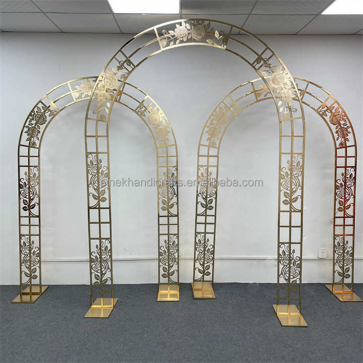 Silver Metal Wedding Arch Background Stand Floral Iron Backdrop Decor ...