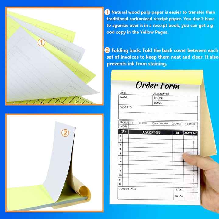 Carbonless Mini Restaurant Menu Order Check Goods Delivery Receipt Book ...