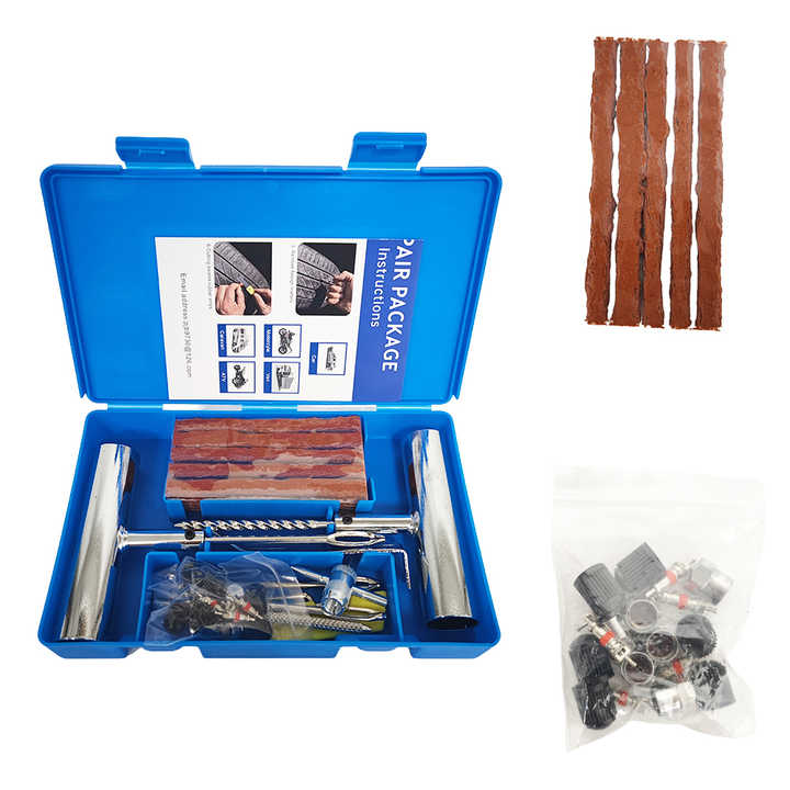 Auto Tire Repair Set Hand Tool Heavy Duty Tubeless Emergency Repair Kit ...