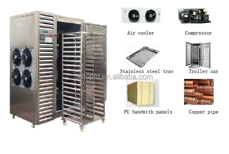 -40 -90 iqf industrial tray fan cooling container frozen prawns ...