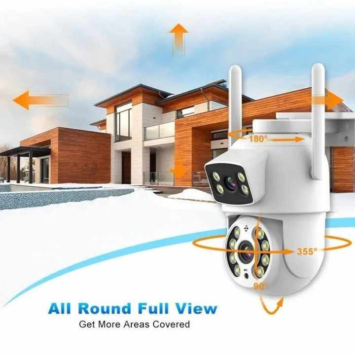 8MP Dual Lens Wifi Camera PTZ Outdoor 4K Wireless Security