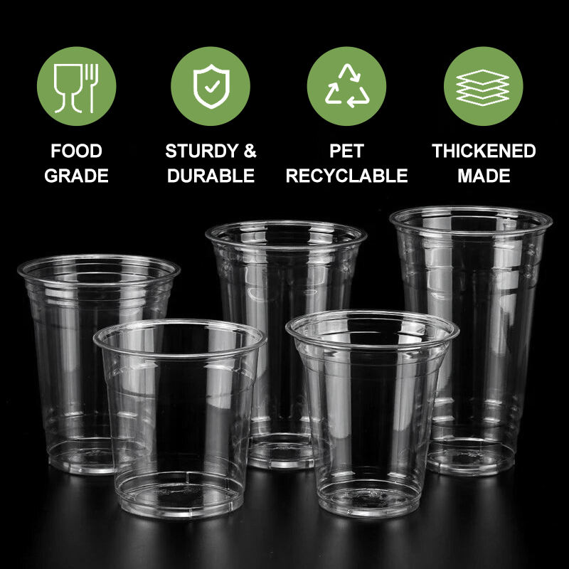 Cundao Custom Single Wall Disposable Plastic Cups 12 14 16 18 20 24oz ...