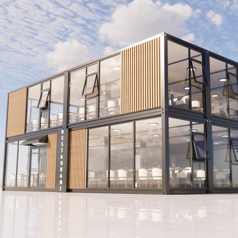 32 square meters 2 Bedroom Prefabricated Luxury Tiny house Shipping ...